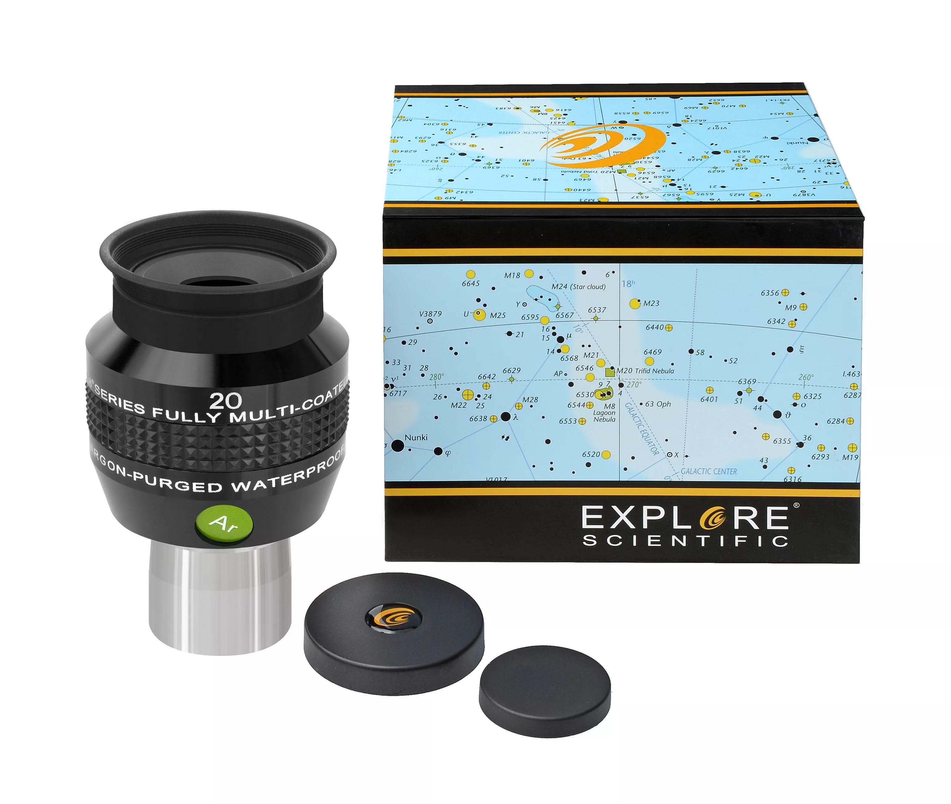 Ocular EXPLORE SCIENTIFIC 68° Ar Ocular 20mm (1,25") – Astro Telescopios