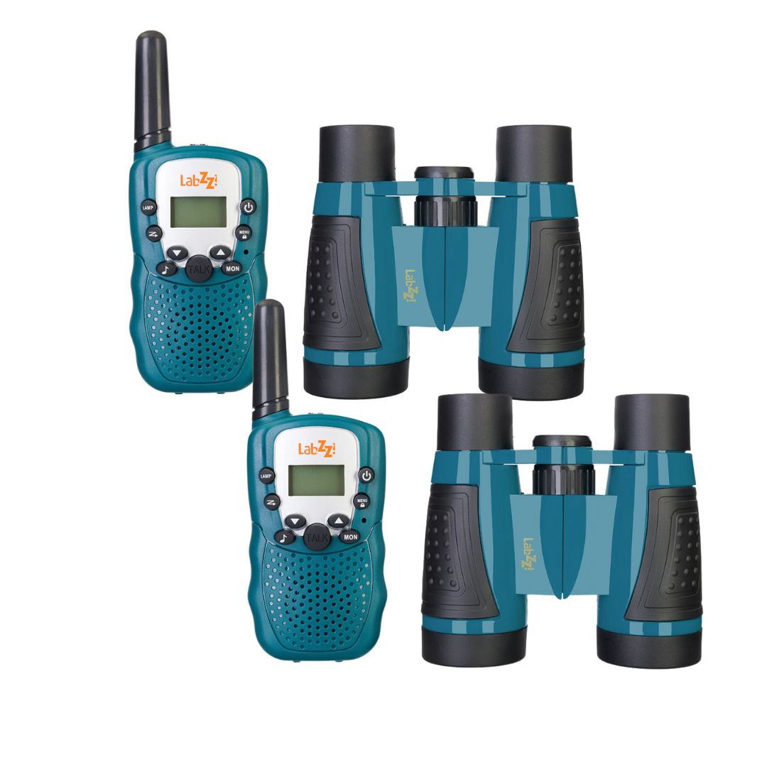Kit de walkie-talkie y prismáticos para niños – Astro Telescopios
